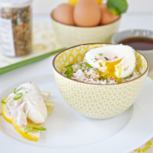 Poached Cod and Egg Over Rice | Lemons + Anchovies