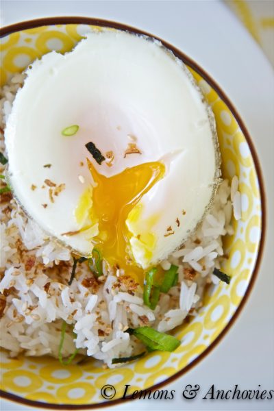 Poached Cod and Egg Over Rice | Lemons + Anchovies