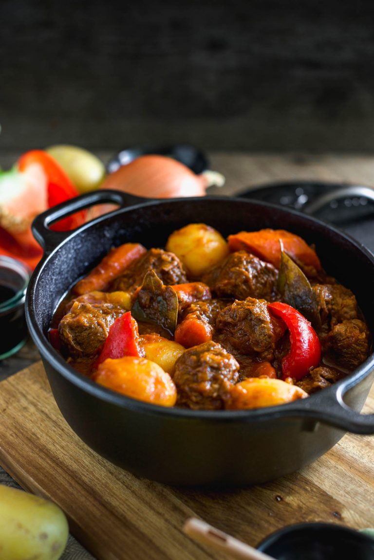 Beef Mechado, Filipino Beef Stew - Lemons + Anchovies