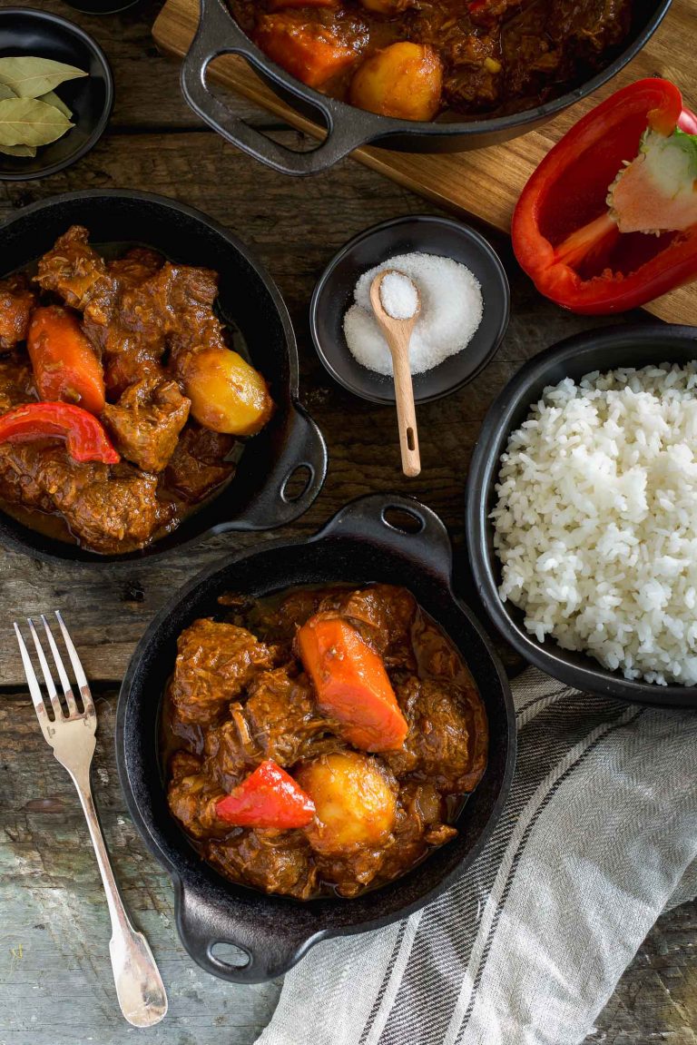 Beef Mechado, Filipino Beef Stew - Lemons + Anchovies