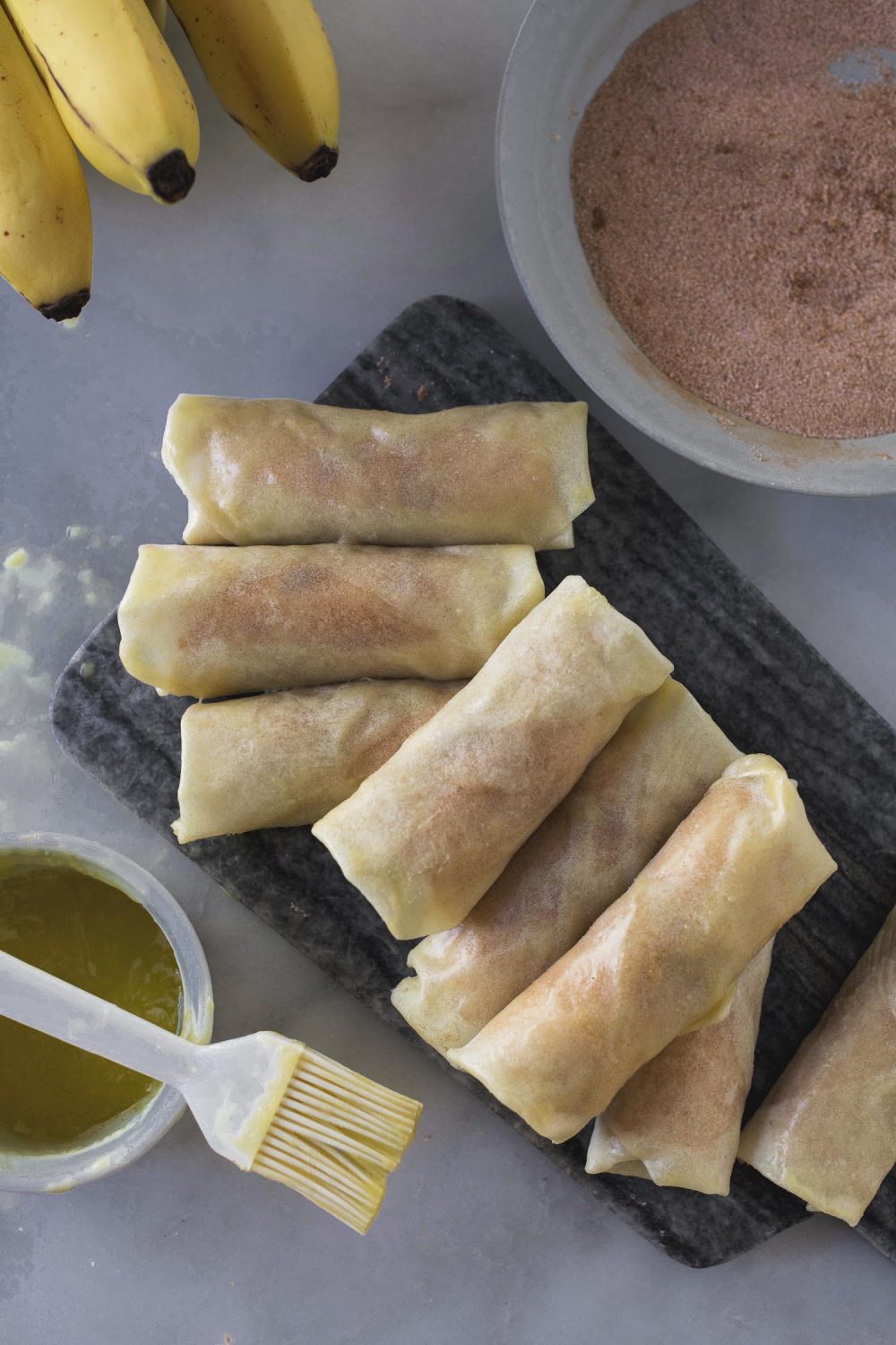 Baked Turon - Filipino Banana Spring Rolls - Lemons + Anchovies