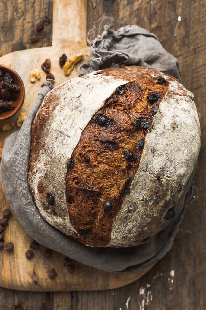 Chocolate Chip, Raisin, Walnut Sourdough Bread - Lemons + Anchovies