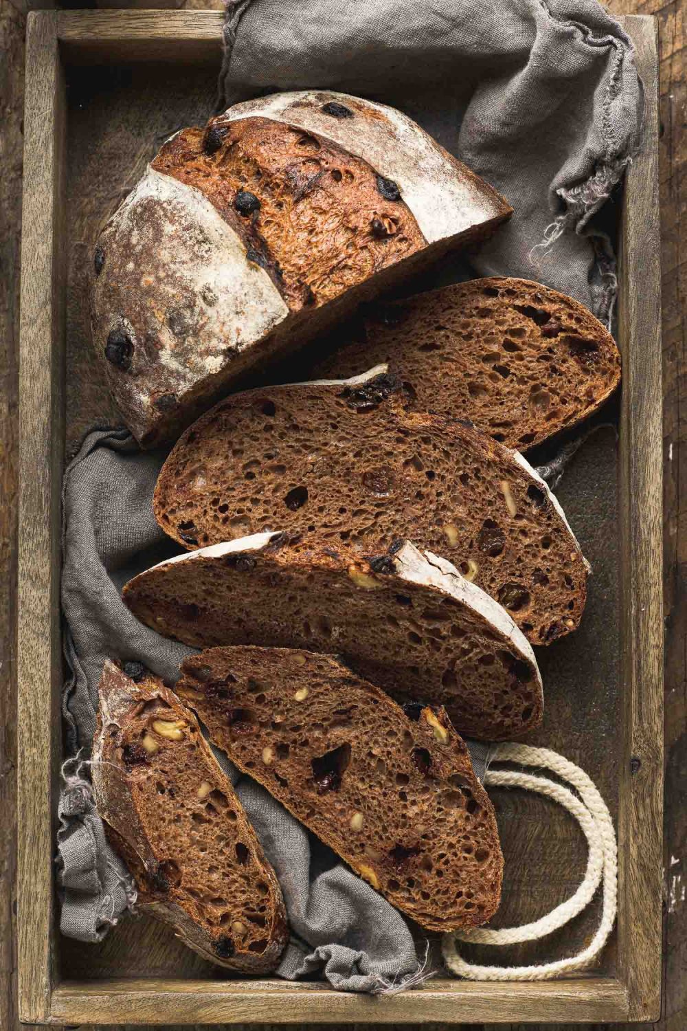 Chocolate Chip, Raisin, Walnut Sourdough Bread - Lemons + Anchovies