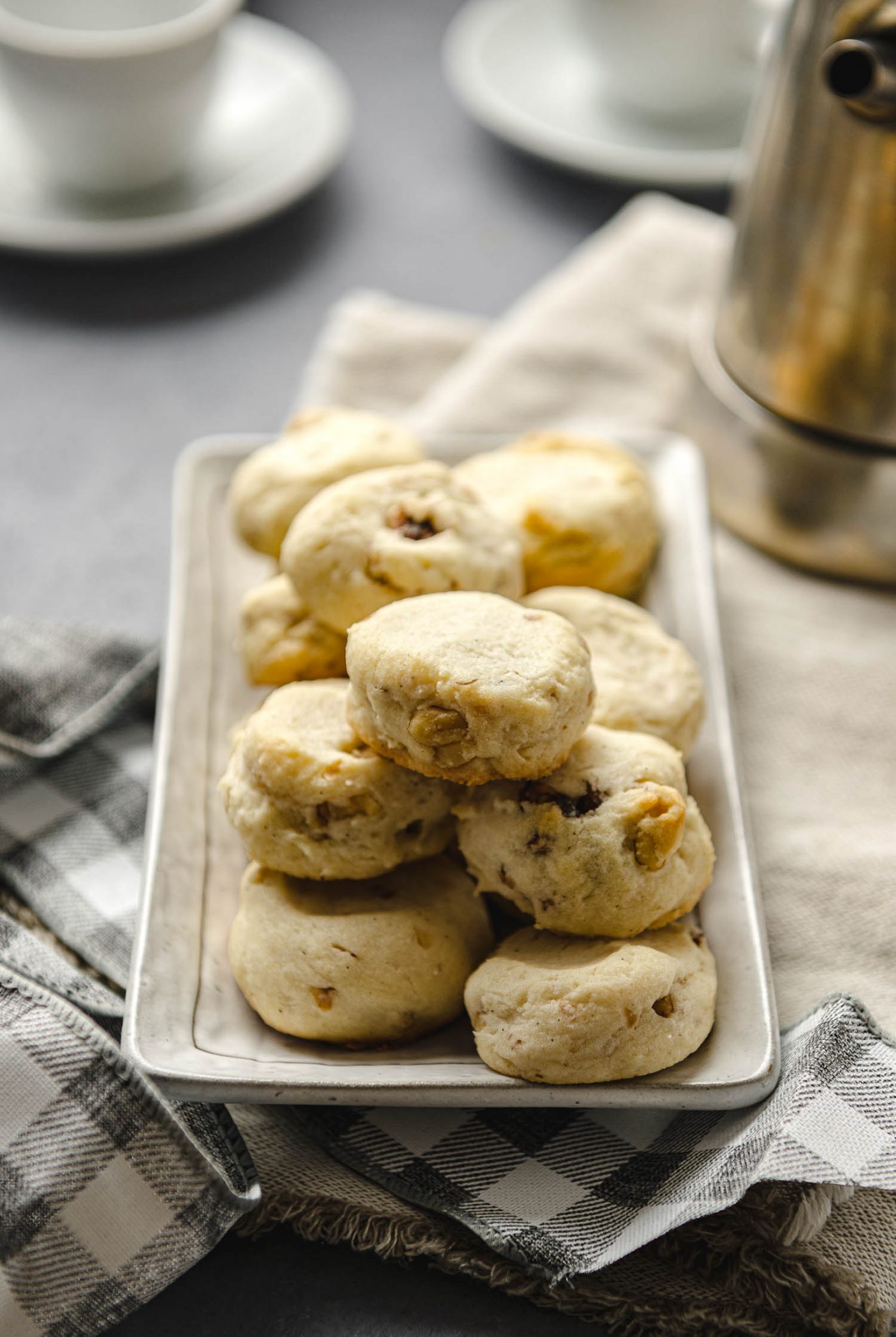 Cream Cheese Shortbread Cookies with Walnuts - Lemons + Anchovies