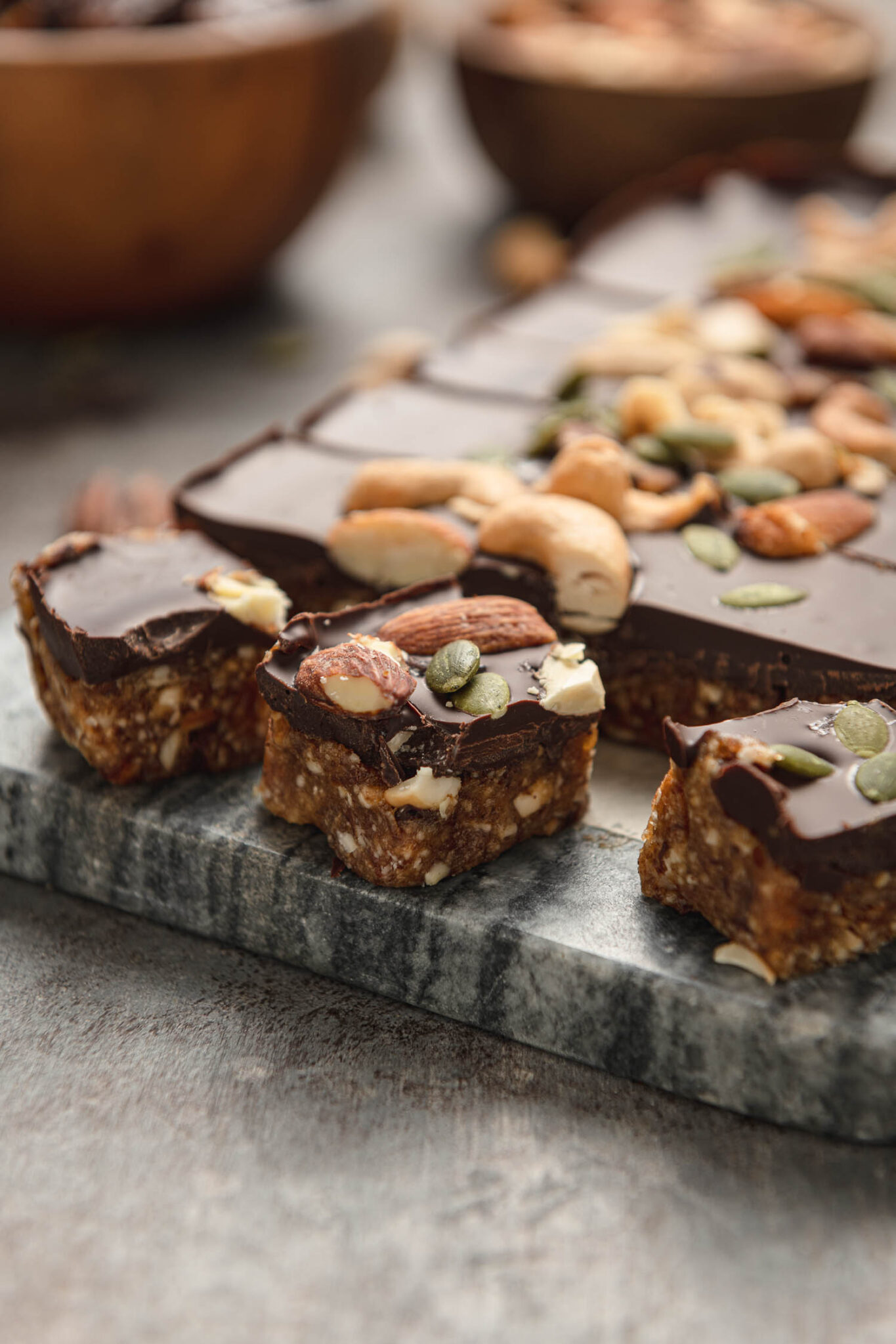 Chocolate Date Nut Bars (No-Bake) - Lemons + Anchovies